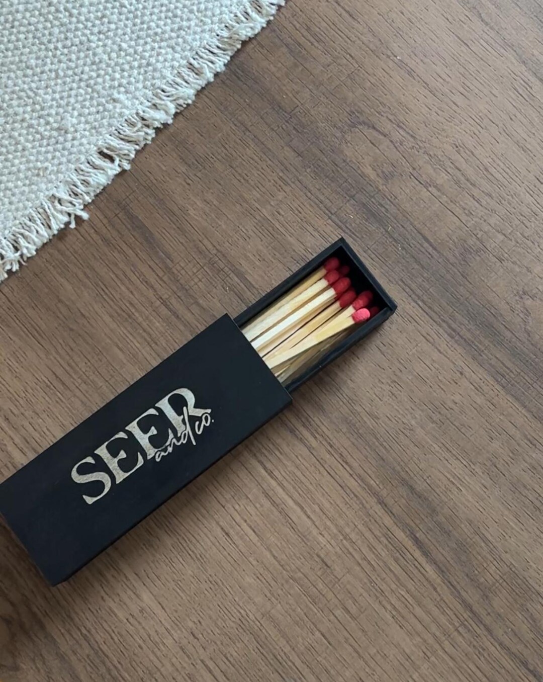 Handmade Customizable Black Match Box – Perfect for Weddings ...