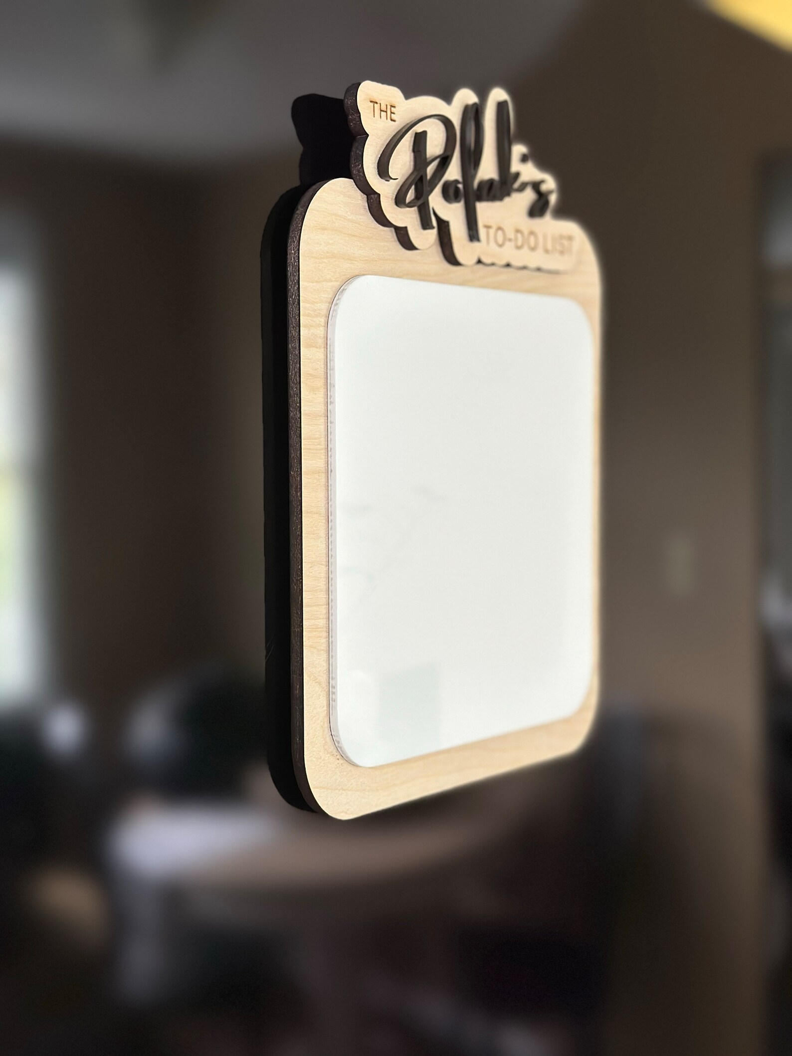WOODEN FRIDGE MAGNET to Do List - Grocery List - Notes White Board Dry ...