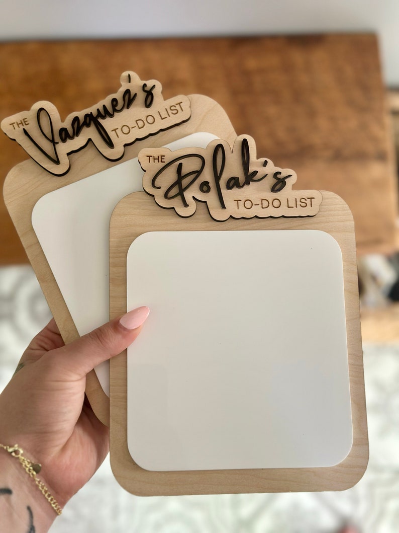 WOODEN FRIDGE MAGNET to Do List - Grocery List - Notes White Board Dry ...