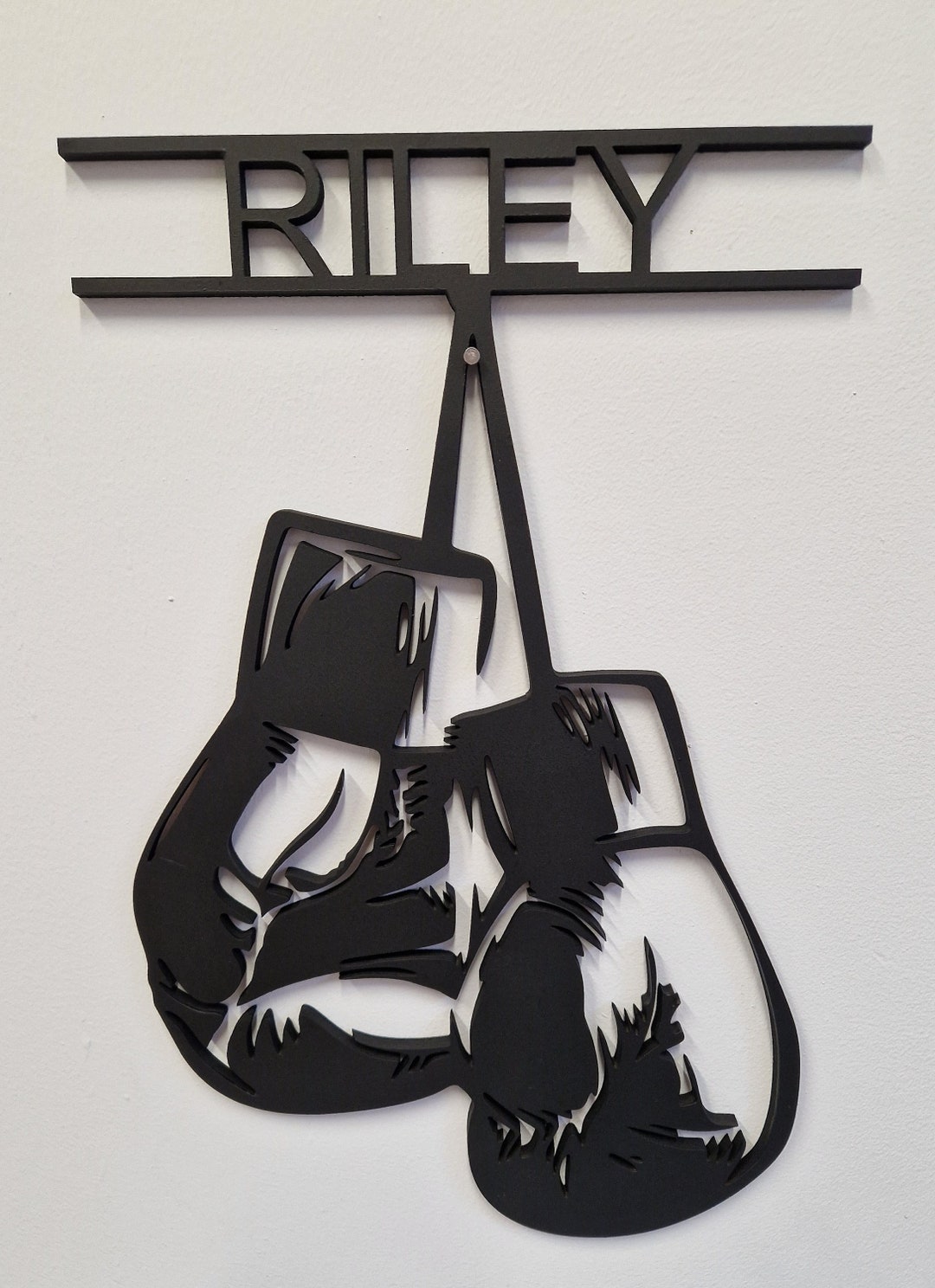 Personalised Boxing Gloves Wooden Sign Home Gym Sign Gym Wall Art Gym ...