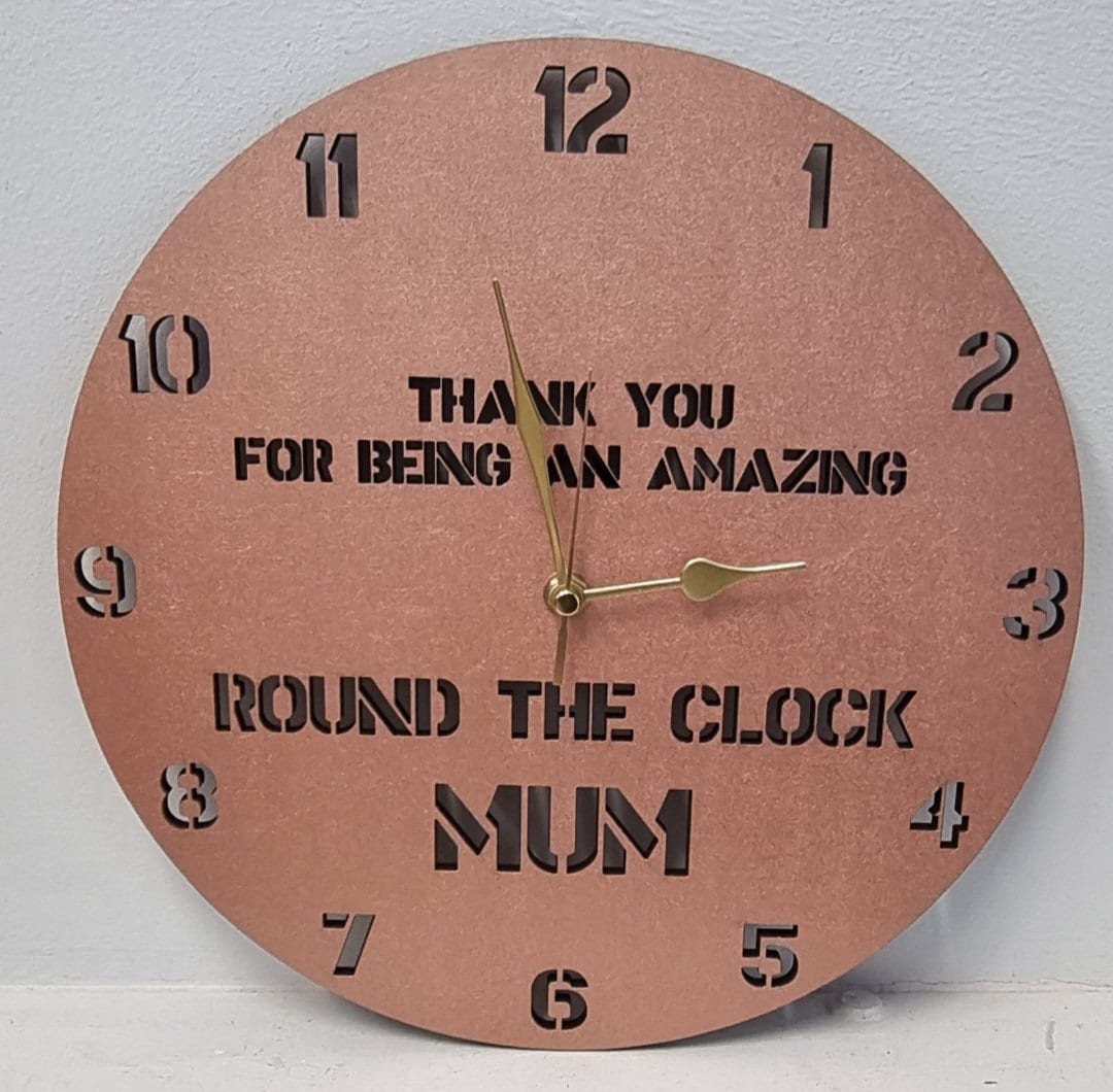 Mom/mum Clock, Mothers Day Gift Birthday, Personalised Round Clock ...