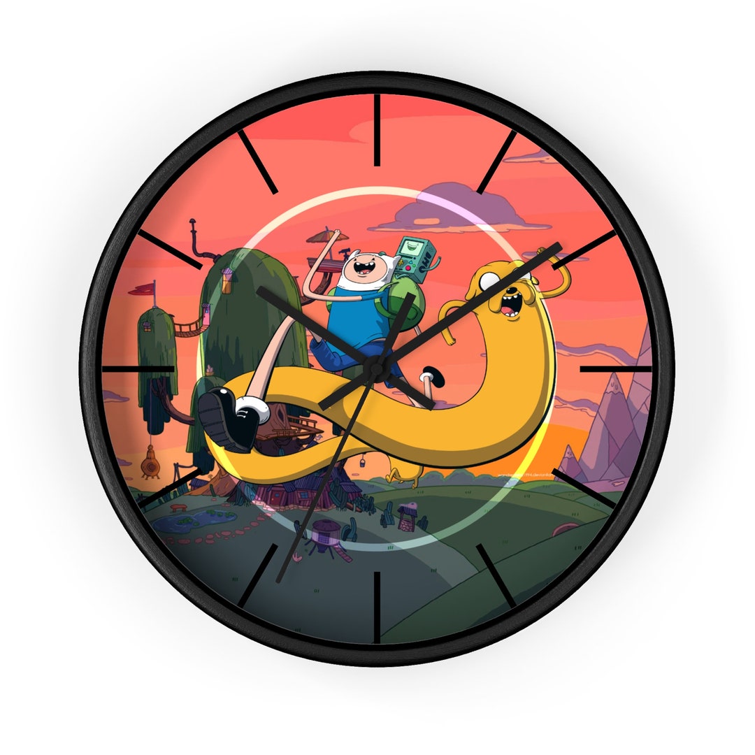 Adventure Time, Finn, Bmo, Jake the Dog, Cartoon, Wall Clock, Home ...