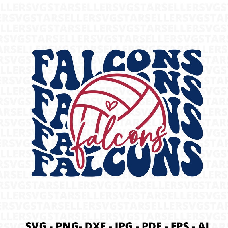 Falcon Volleyball Svg - Etsy
