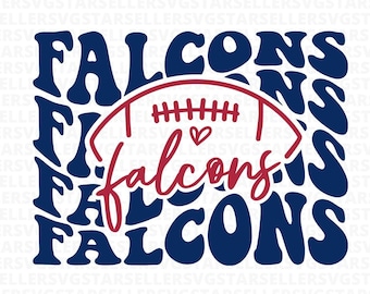 Falcons Football SVG, Mascot Cheer Design (digital Files) - Etsy