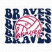 Braves Volleyball SVG PNG, Braves Svg,stacked Braves Svg,braves Mascot ...
