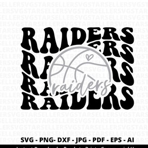 Raiders Basketball Stacked SVG, PNG, Cut File - Etsy