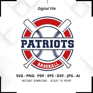 Patriots Baseball SVG PNG, Patriots Svg, Baseball Svg, Patriots Shirt ...