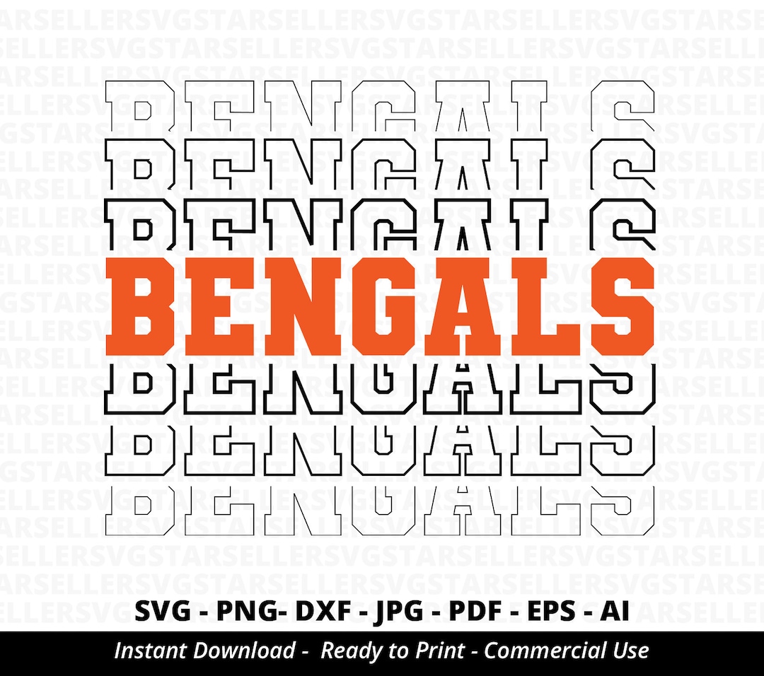 Bengals Svg,stacked Bengals Svg,bengals Cheer Svg,bengals Mascot Svg,school Team Svg,american ...