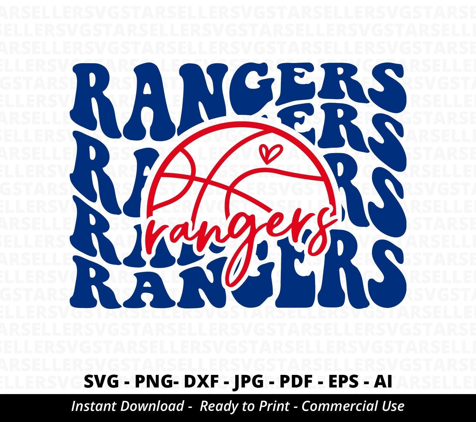 Rangers Basketball SVG PNG, Rangers Svg,stacked Rangers Svg,rangers ...