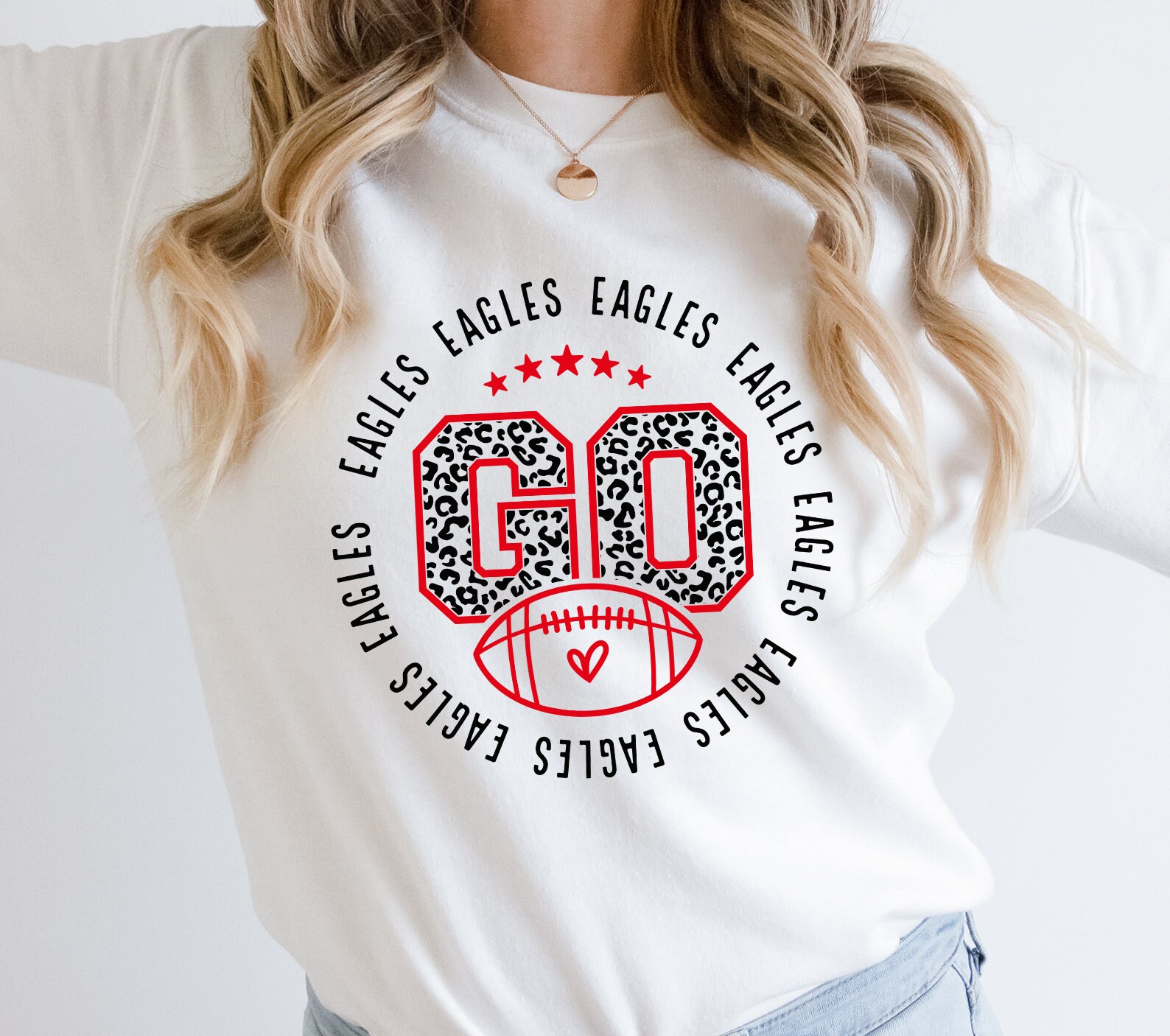 Go Eagles Football SVG Pngeagles Svgleopard Go Eagles - Etsy