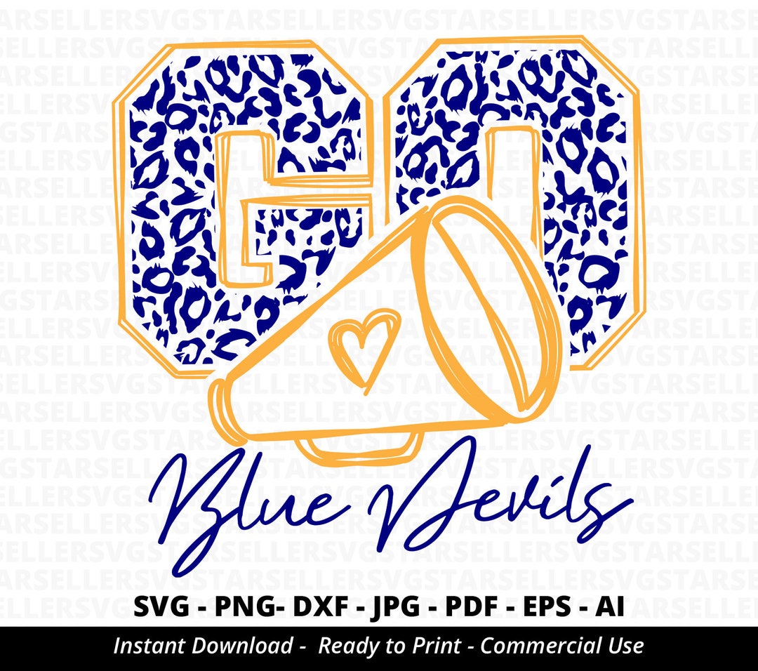 Go Blue Devils Svg,blue Devils Svg,go Leopard Blue Devils Svg,blue ...