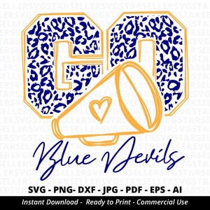Go Blue Devils Svg,blue Devils Svg,go Leopard Blue Devils Svg,blue ...