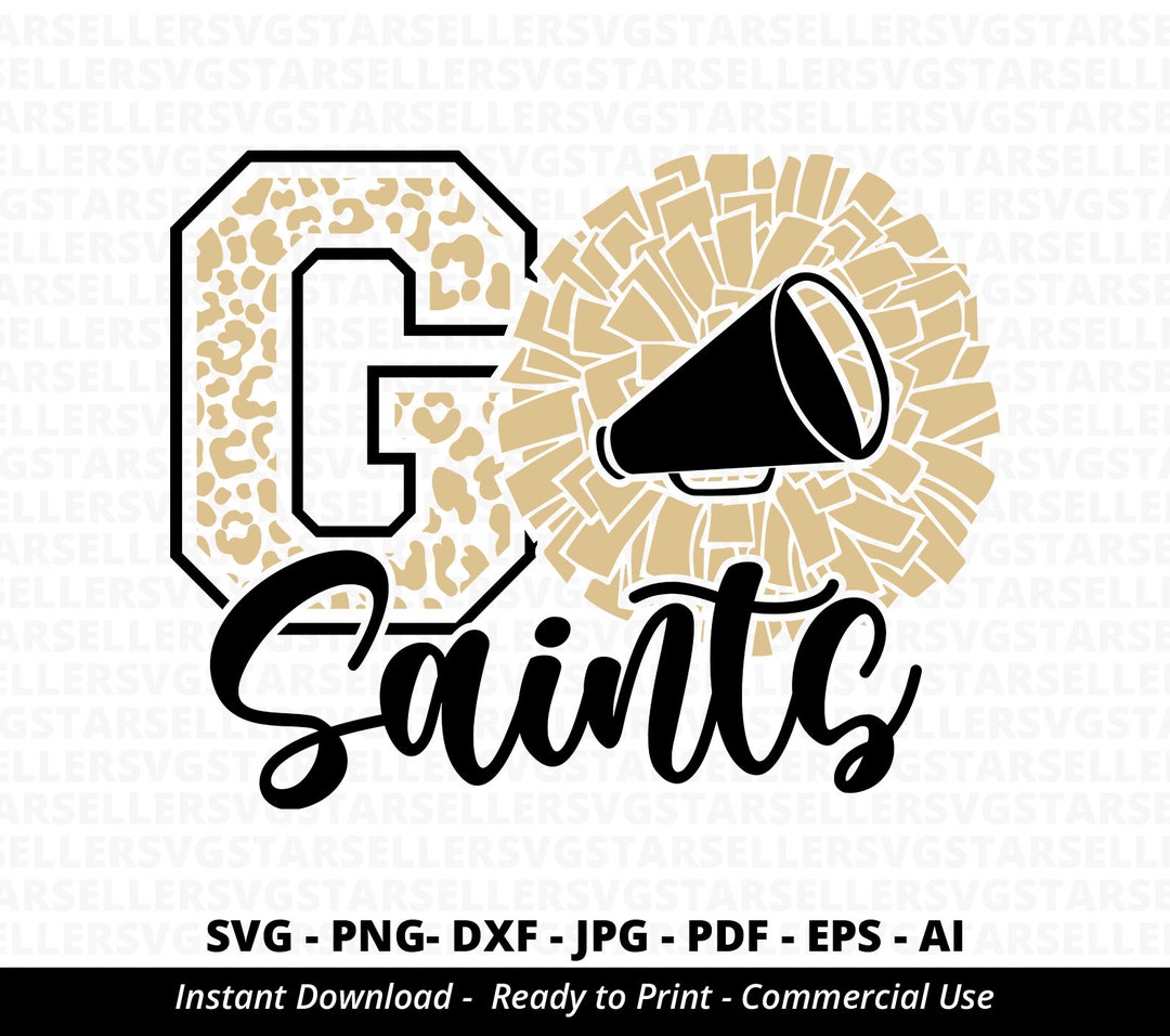 Leopard Saints Cheer SVG, Mascot Team Pride (digital Files) - Etsy