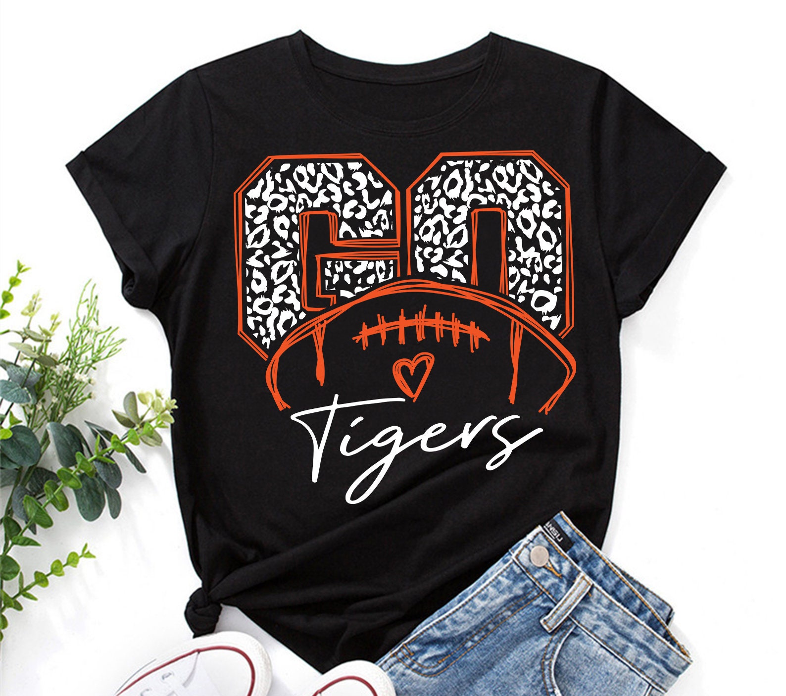Go Tigers Football SVG PNG, Leopard Tigers Mascot SVG, School Spirit ...
