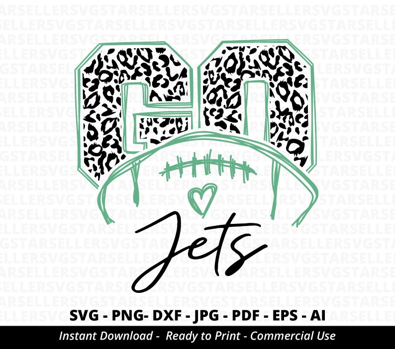 Go Jets Football Svgjets Svgschool Team Svgjets Pridejets - Etsy