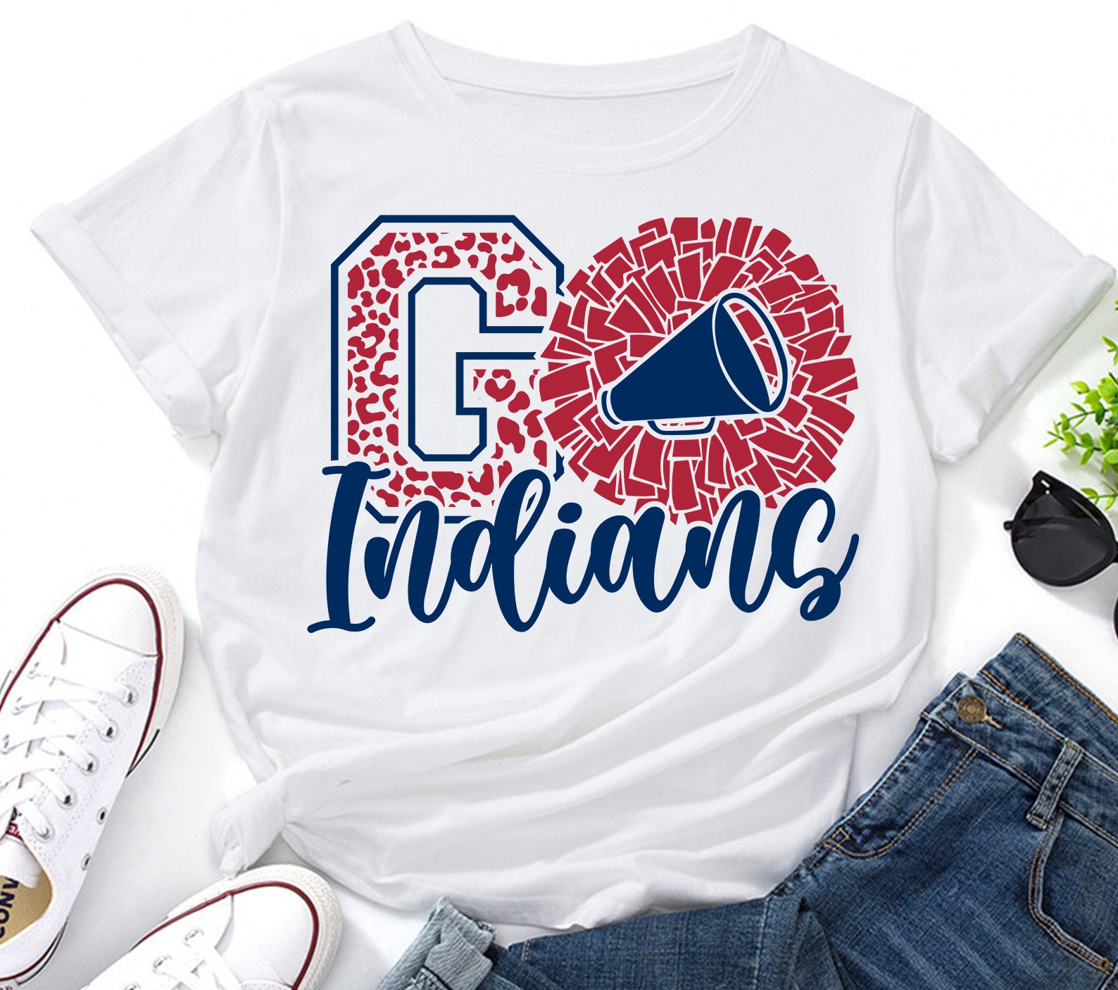 Indians Cheer Svgleopard Indians Svgindians Mascot Svgcheer - Etsy