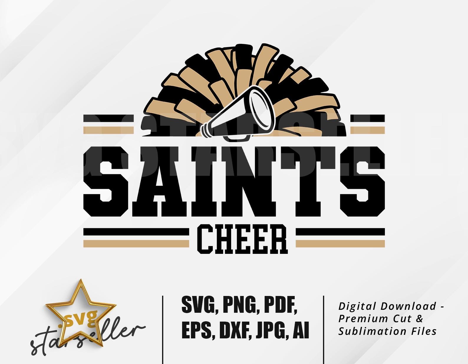 Saints Cheer SVG, Football Mom Pride Design (digital Download) - Etsy