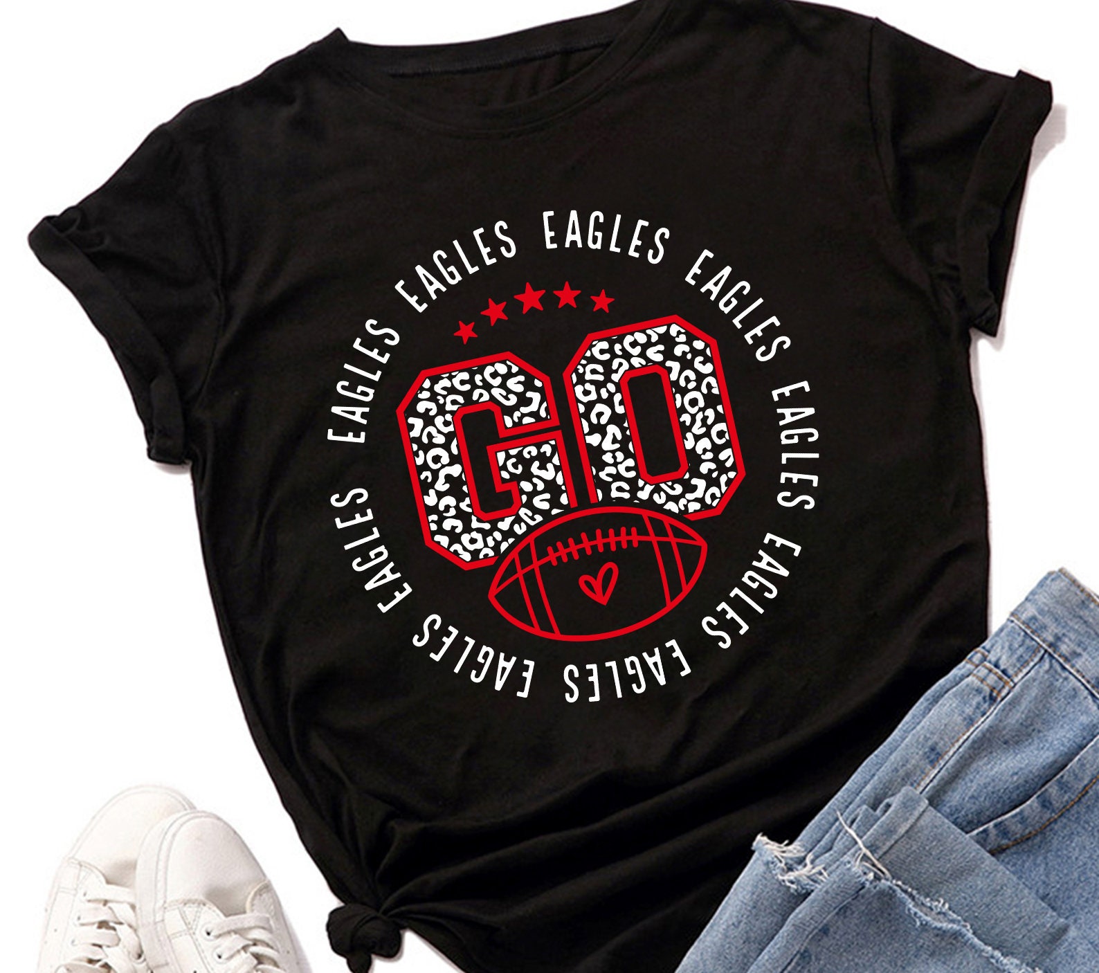 Go Eagles Football SVG Pngeagles Svgleopard Go Eagles - Etsy