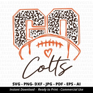 Go Colts Football Svg,leopard Colts Svg,colts Svg,colts Mom Svg,colts ...