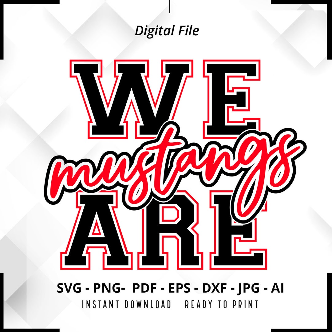 Mustangs Mascot SVG, School Spirit Design (digital File) - Etsy