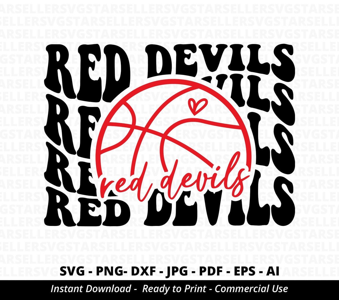 Red Devils Basketball SVG Png,red Devils Svg,red Devils Mascot Svg,red ...