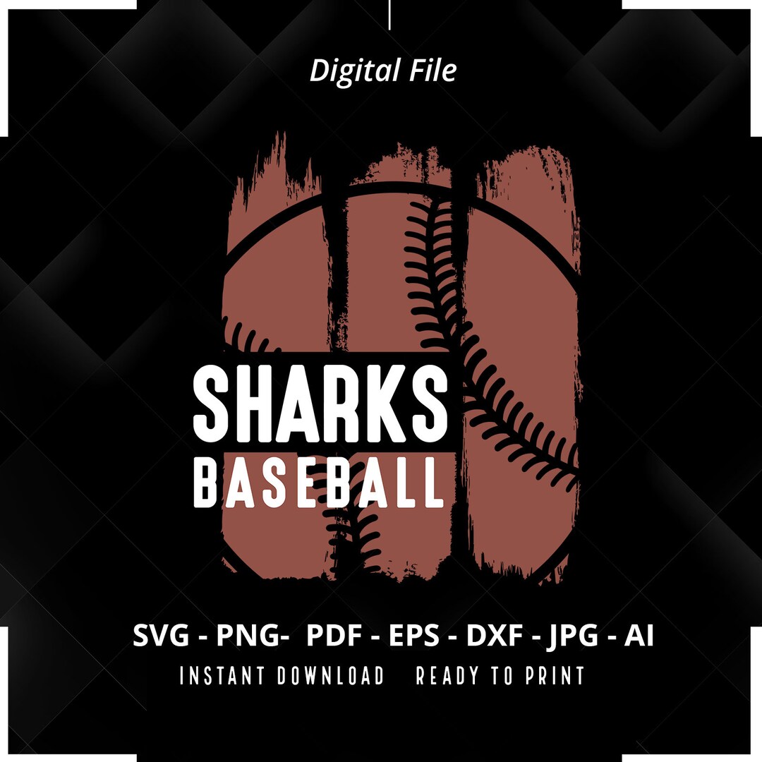 Sharks Baseball SVG PNG, Sharks Svg, Baseball Svg, Sharks Shirt Svg ...