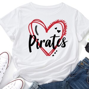 Pirates Heart Svgpirates Svgpirates Football Svgheart - Etsy