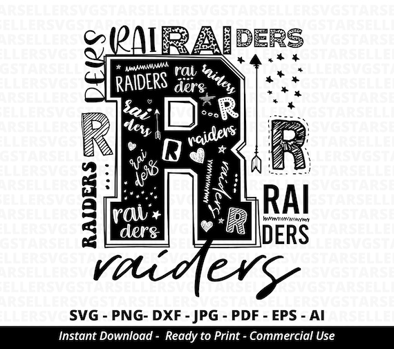 Raiders Svgraiders Typography Svgraiders Football - Etsy