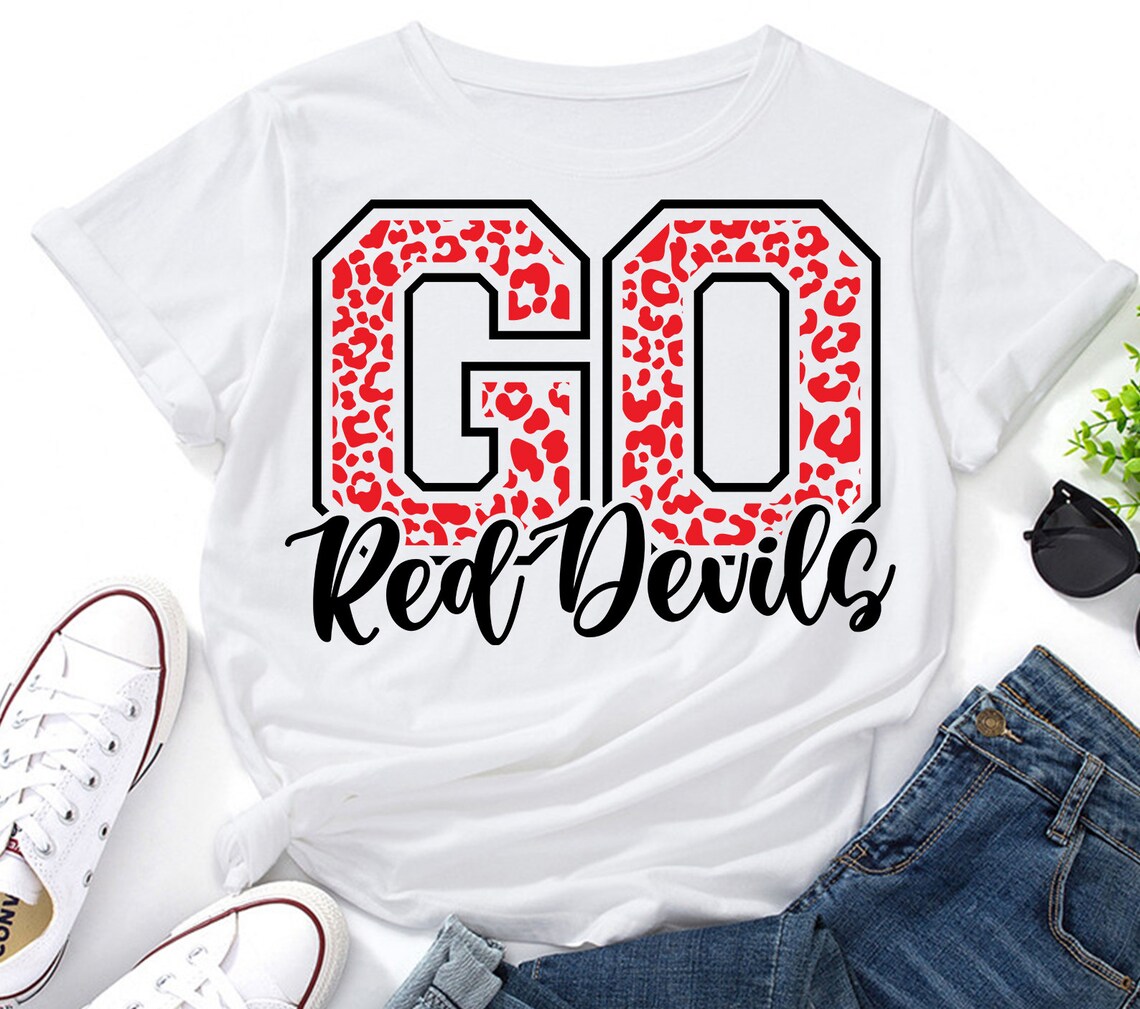 Leopard Go Red Devils Svgred Devils Svggo Red Devils Svgred - Etsy
