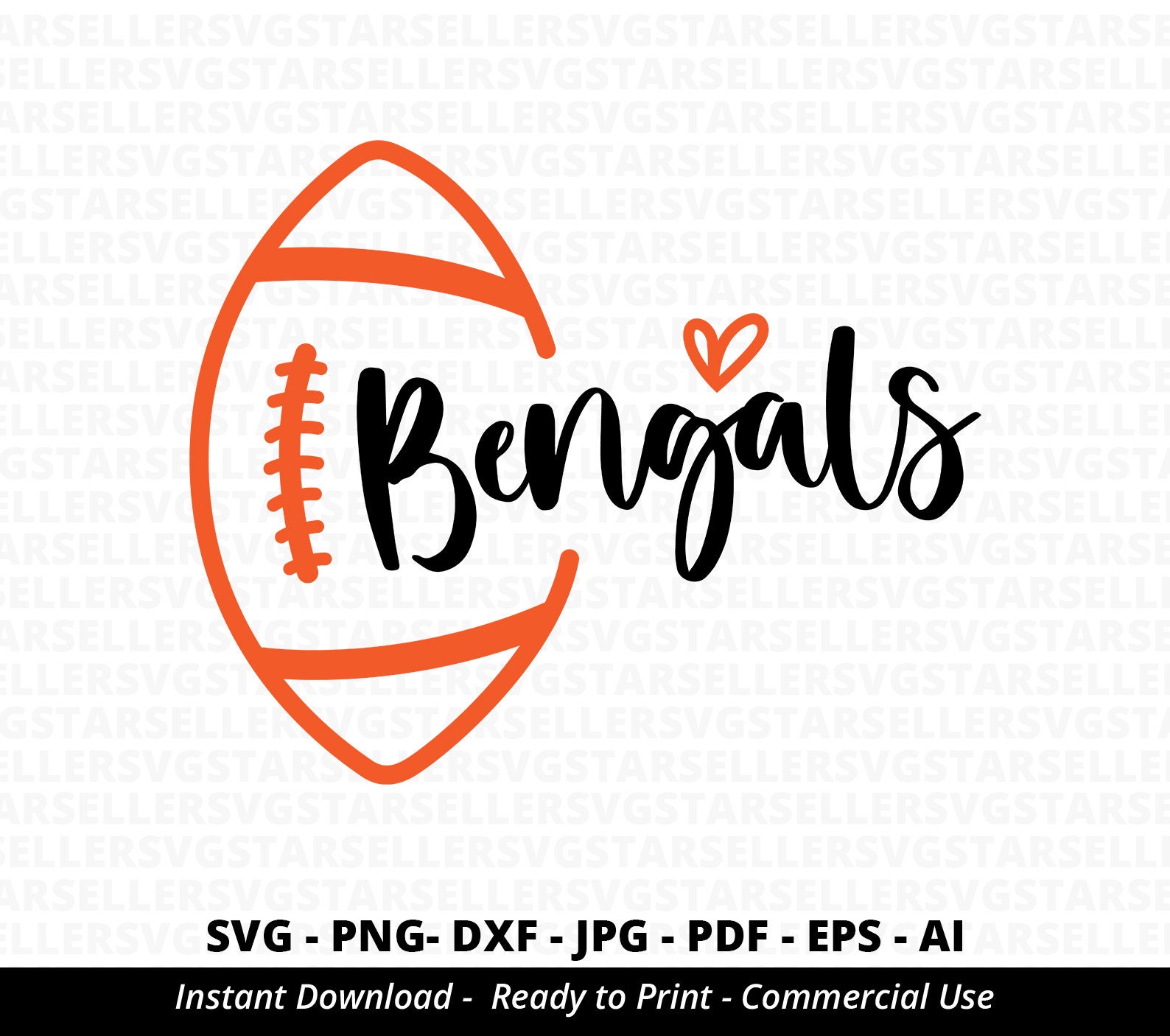 Bengals Football SVG PNG, Bengals Svg,bengals Shirt Svg,bengals Mascot ...
