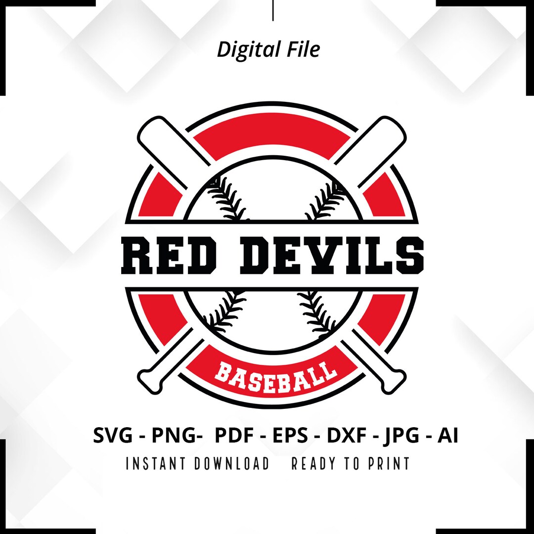 Red Devils Baseball SVG PNG, Red Devils Svg, Baseball Svg, Red Devils ...