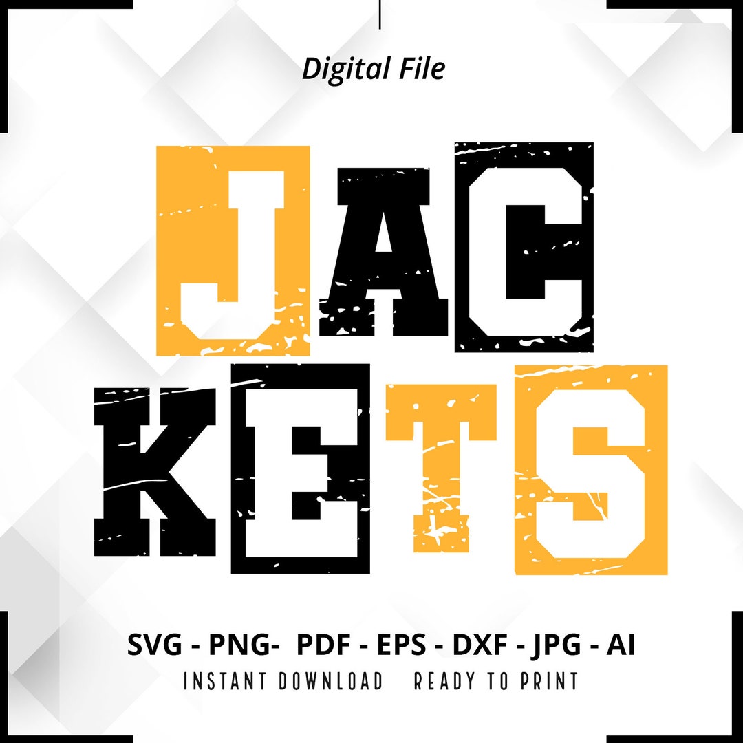 Jackets Mascot SVG, School Spirit Cut File (digital Download) - Etsy