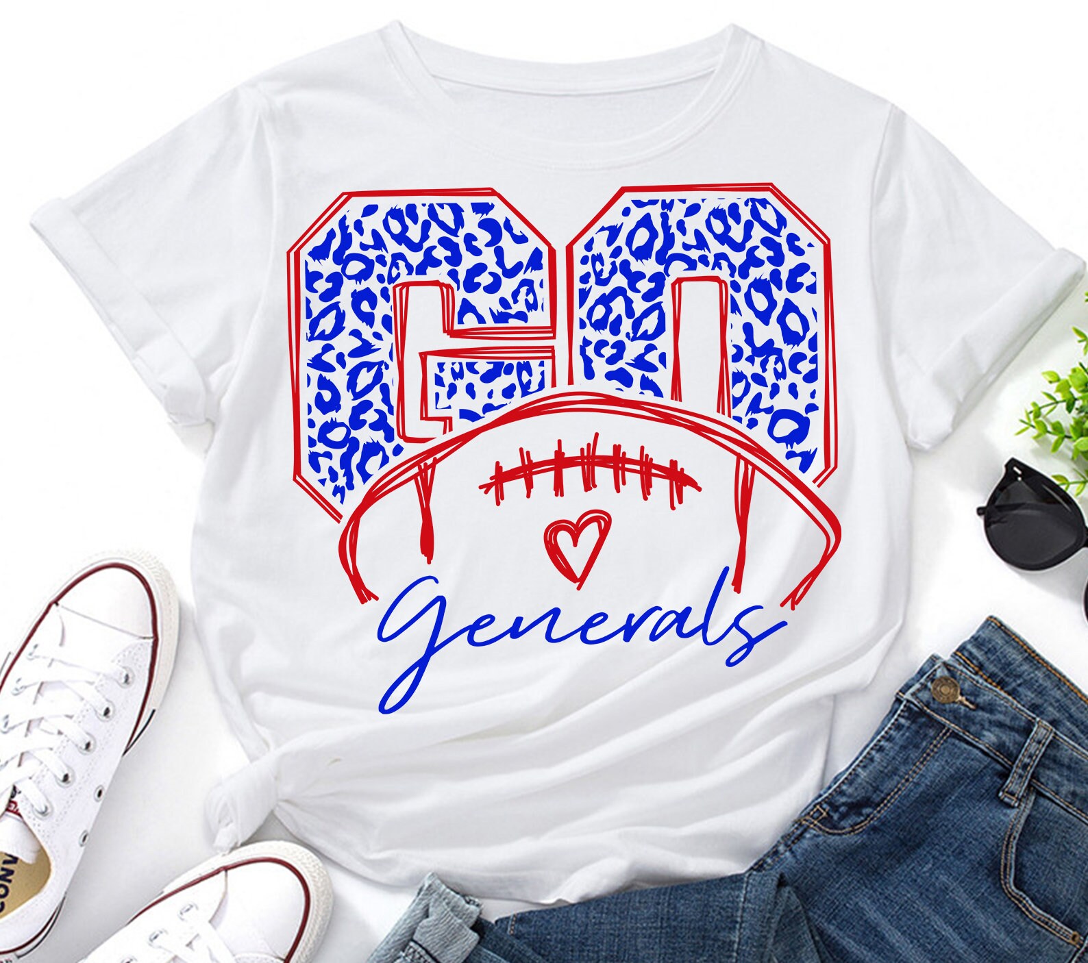Go Generals Football Svggenerals Svggo Leopard Generals - Etsy