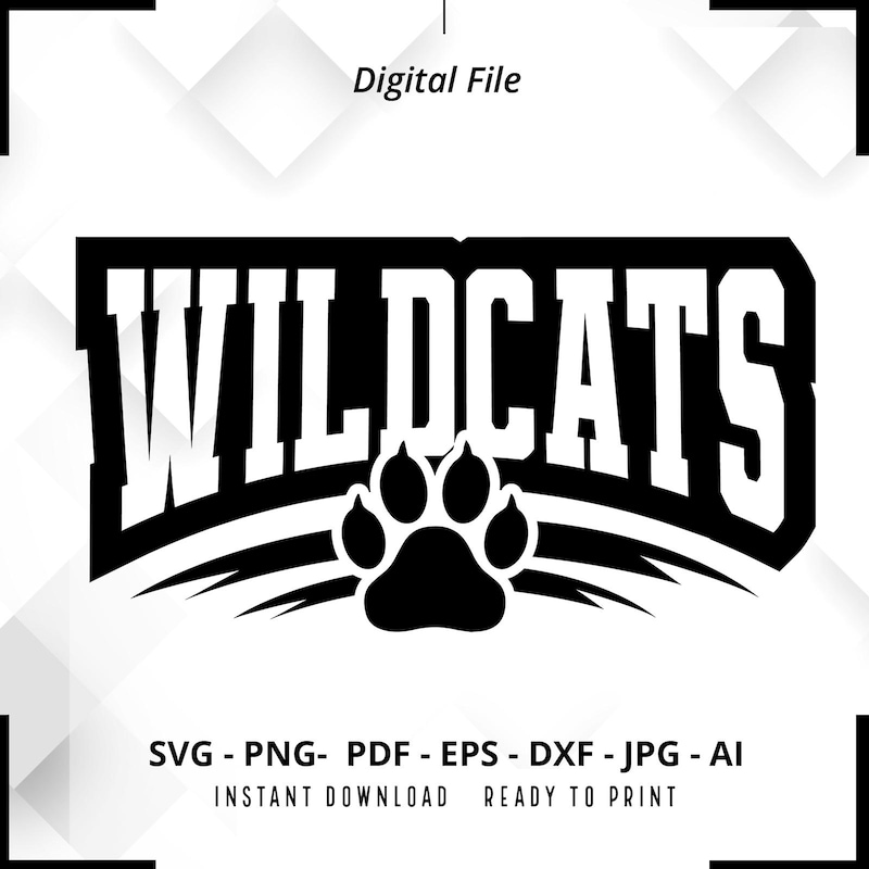 Wildcat Svg - Etsy