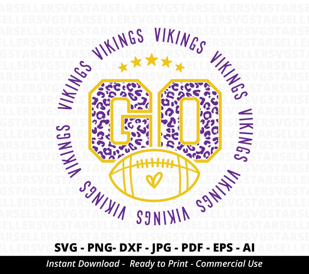 Go Vikings Football SVG PNG, Vikings Svg,leopard Go Vikings Svg,vikings ...