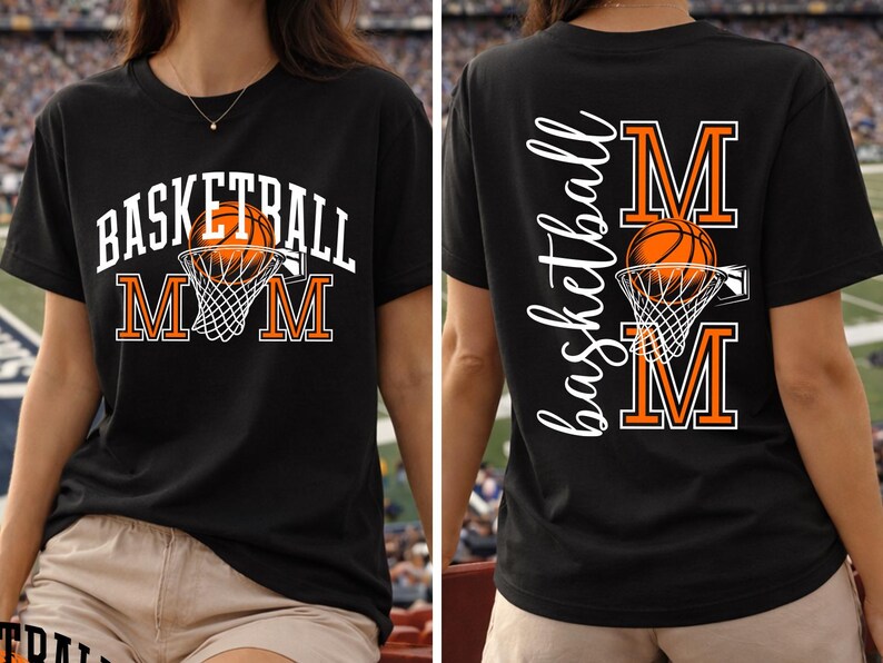 Basketball Mom SVG, Vintage College Graphic, Hoop Ball Design (digital ...