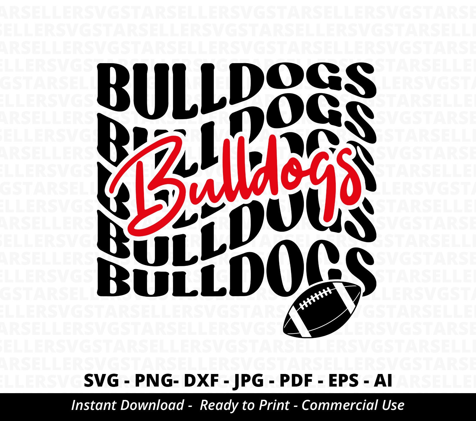 Bulldogs Svgbulldogs Stacked Svgteam Mascotschool Team Svg - Etsy