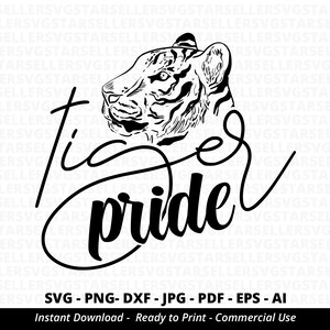 Tiger Pride Mascot Svg,leopard Tiger Svg,tiger Shirt Svg,tiger Mascot ...