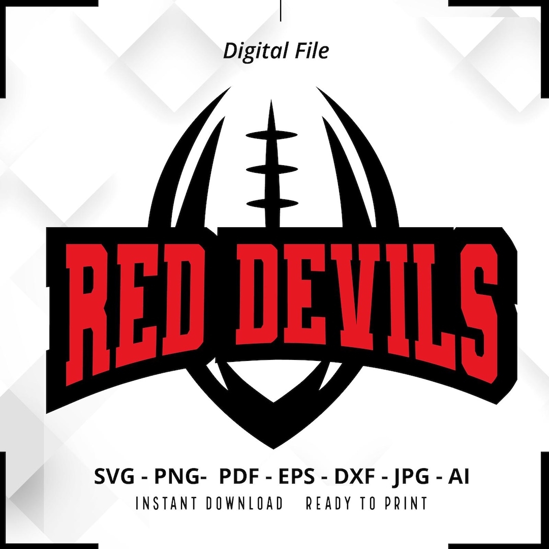 Red Devils SVG PNG, Red Devils Football Svg, Football Svg, Red Devils ...