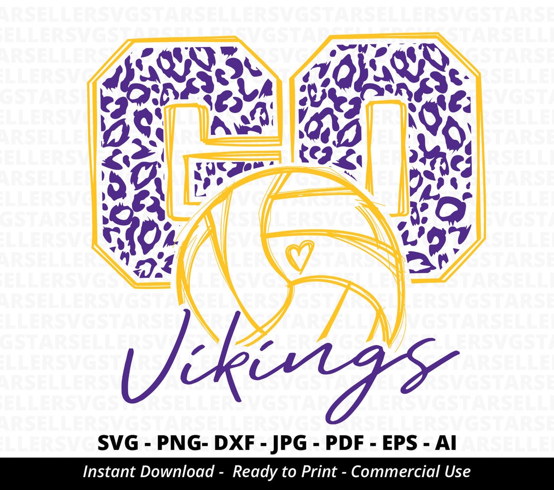 Go Vikings Svg,vikings Volleyball Svg,volleyball Mom Svg,vikings Svg ...