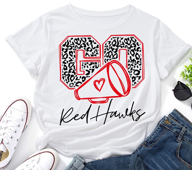 Go Red Hawks Leopard Svg,red Hawks Cheer Svg,red Hawks Mascot,cheer ...