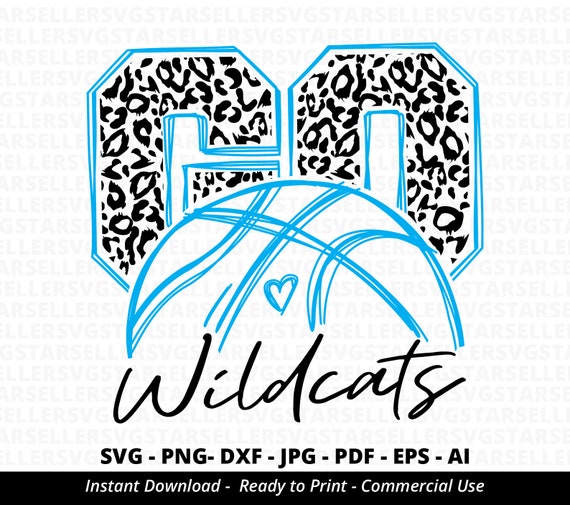 Go Wildcats Basketball Svgwildcats Svggo Leopard Wildcats - Etsy