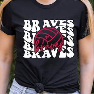 Braves Volleyball SVG PNG, Braves Svg,stacked Braves Svg,braves Mascot ...