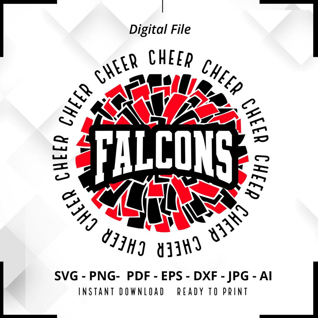 Falcons Cheer SVG, Pom Pom Design (digital File) - Etsy