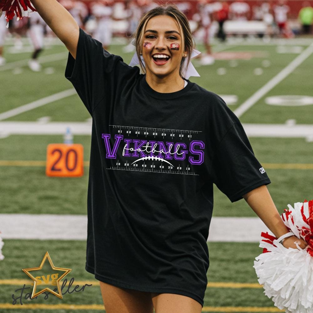 Vikings Football SVG, School Team Cheer Design (digital Download) - Etsy