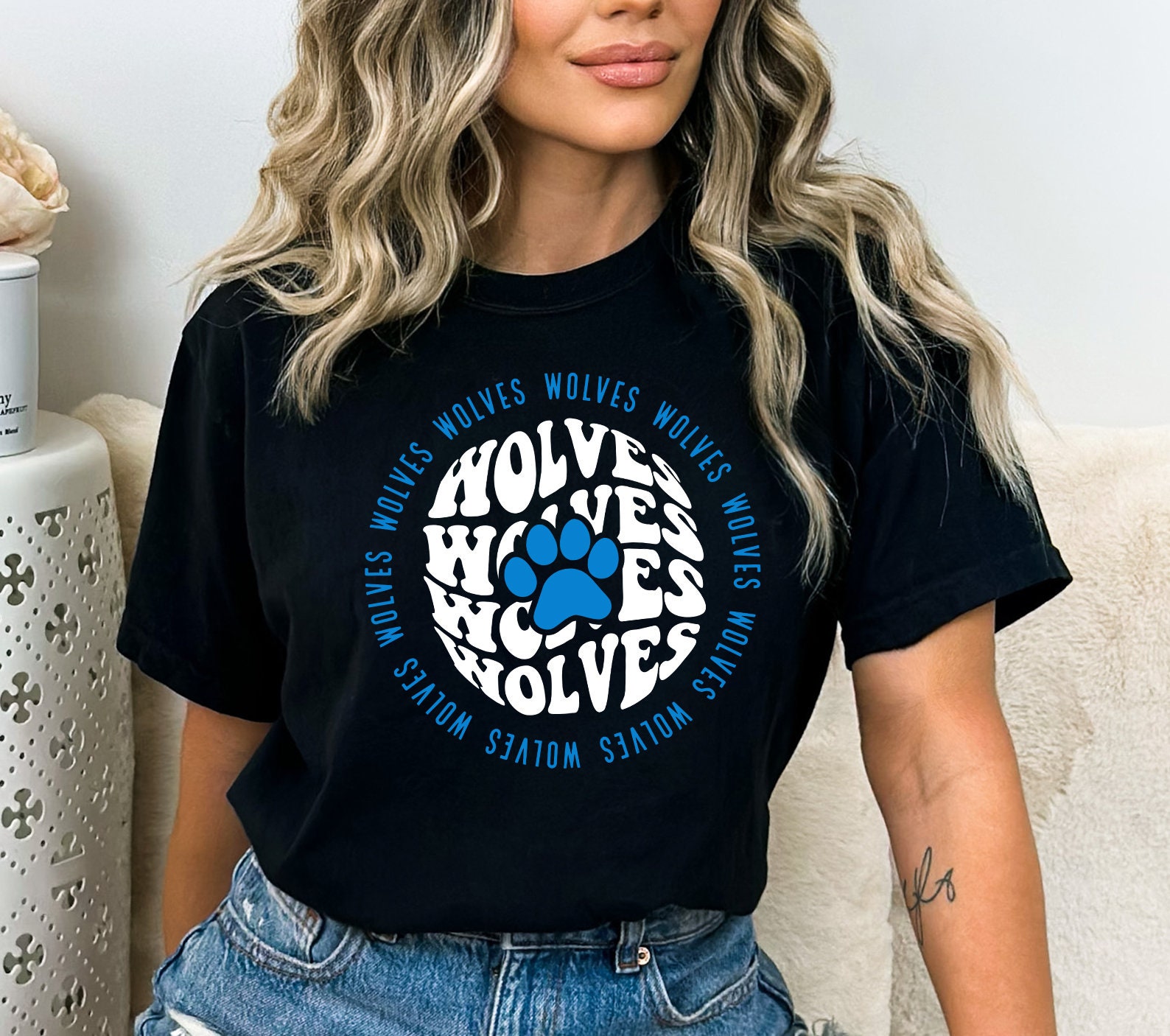 Wolves Paw Mascot SVG, Football Mom Shirt (digital Files) - Etsy