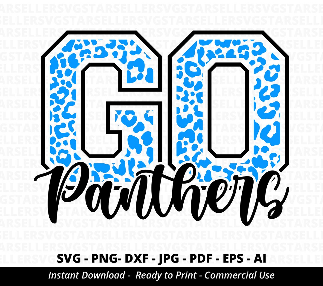 Leopard Go Panthers SVG, Panthers Cheer Svg,panthers Mascot Svg,cheer ...