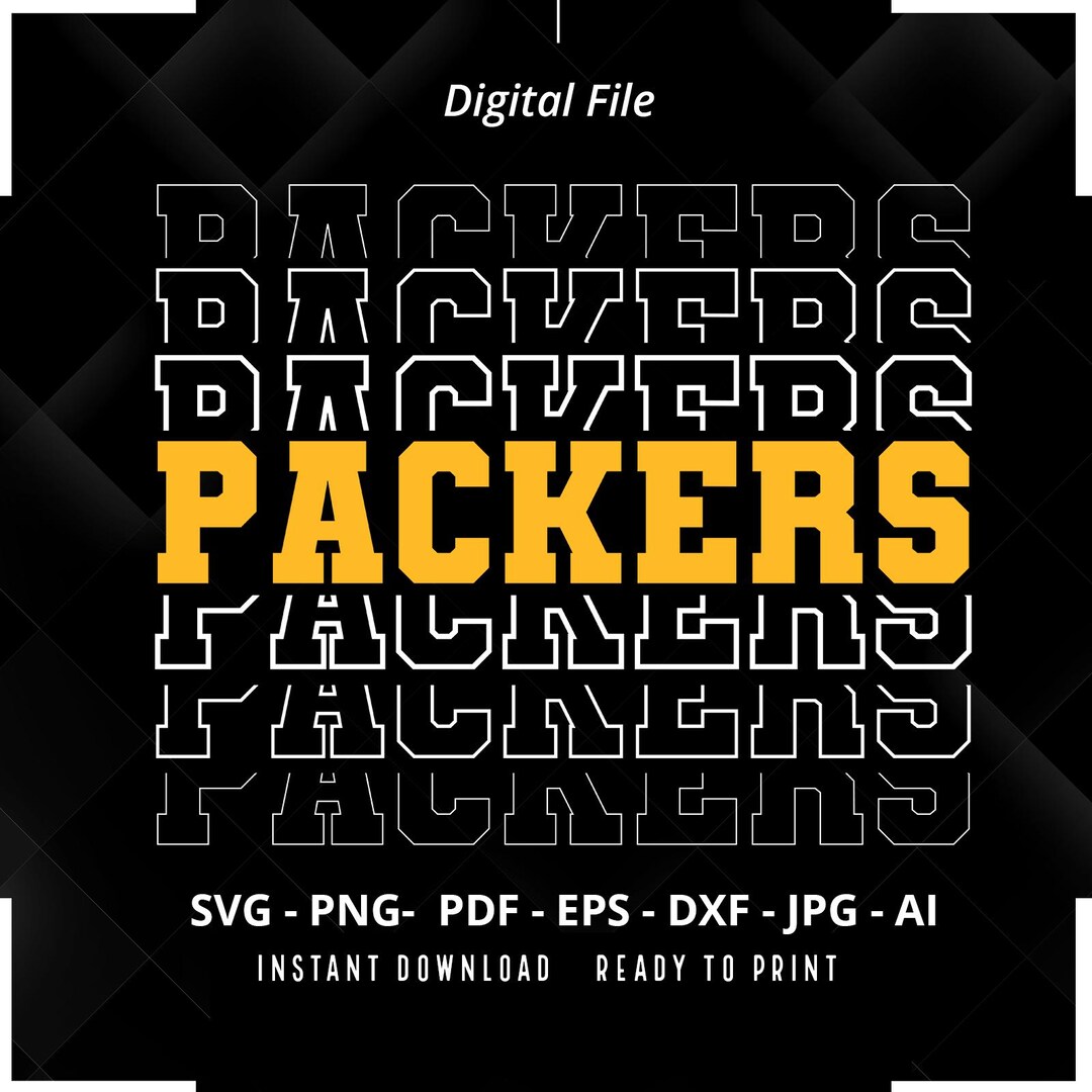 Packers SVG PNG, Stacked Packers Svg, Packers Team Mascot, School Team ...