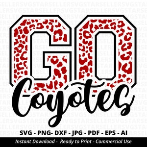 Go Coyotes Svg,coyotes Cheer Svg,coyotes Shirt Svg,coyotes Mascot Svg ...