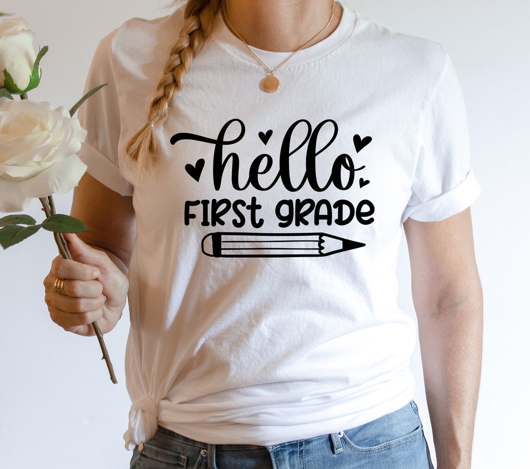 Hello First Grade SVG Back to School Svg1st Grade Svgfirst - Etsy